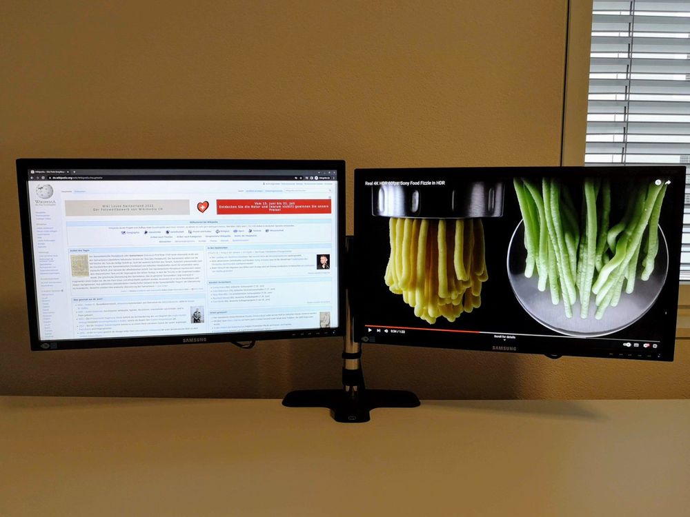 2 Monitore inkl. Monitorhalterung (Gebraucht) in für CHF 161 – mit ...