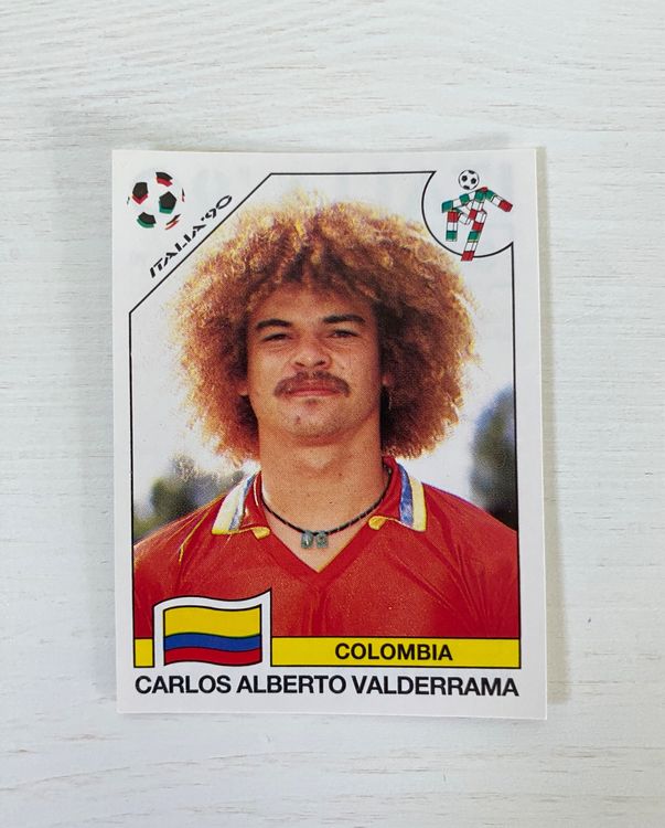 Carlos Alberto Valderrama Panini WM Italia 1990 Sticker | Kaufen auf ...