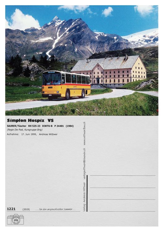 Simplon Hospiz Simplonpass Brig Gondo Wallis Postauto SAURER | Kaufen ...