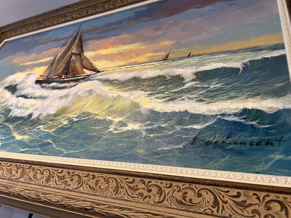 Grosses Ölgemälde Schiff Meer Signiert | Kaufen auf Ricardo