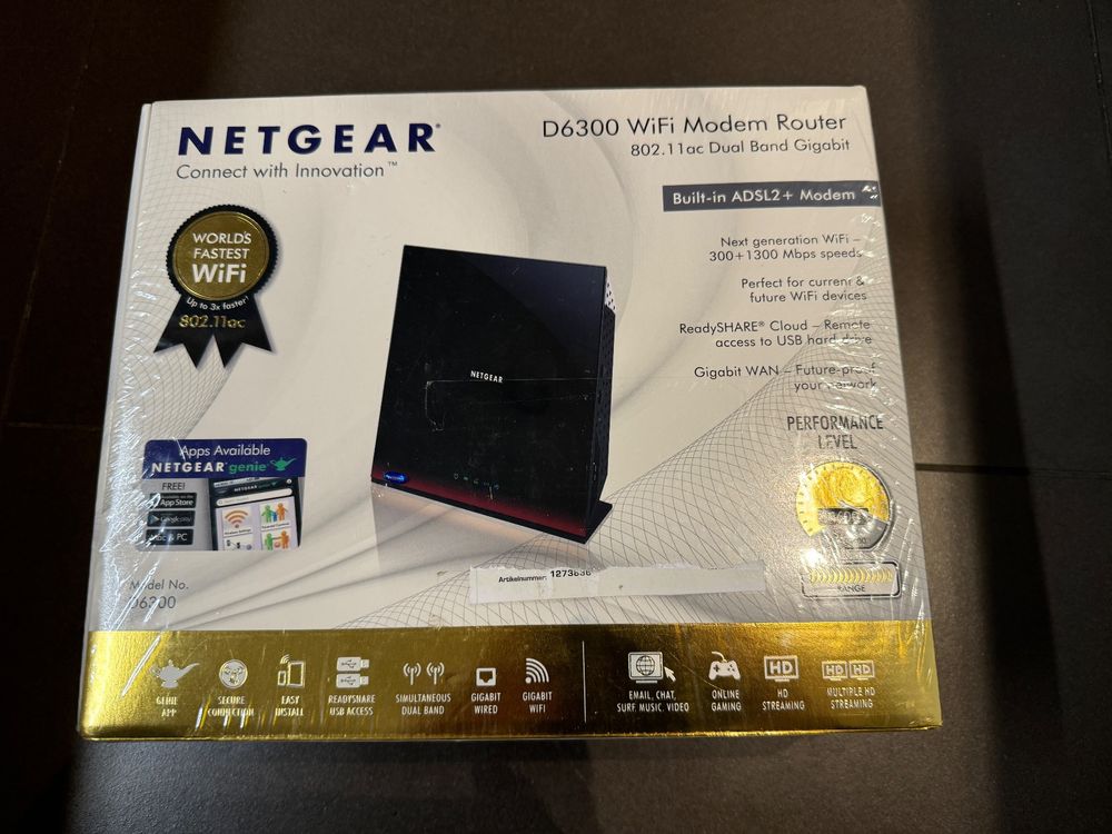 NETGEAR D6300 WLAN Modem Router Gigabit * NEU (Neu und originalverpackt ...