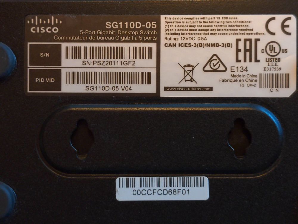 Cisco 5-Port Gigabit Switch, SG110D-05 | Kaufen auf Ricardo