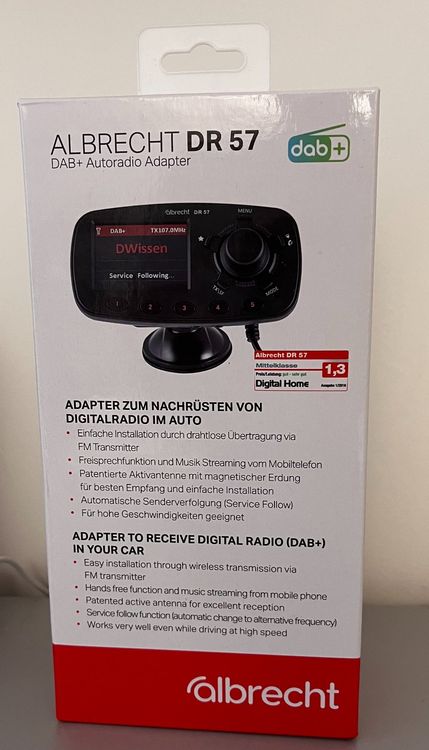 Albrecht DR 57 DAB+ Autoradio Adapter fürs Auto, Neu! (Neu und ...