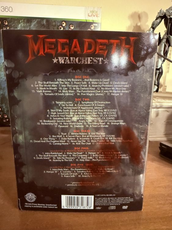 Megadeth Warchest: Limited Edition 5-Disc Box Set, Like New (Gebraucht ...