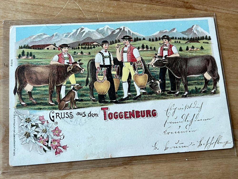 AK, Litho, Gruss aus dem TOGGENBURG, SG, 1901 (Gebraucht) in Stäfa für CHF 2 – mit Lieferung auf ...