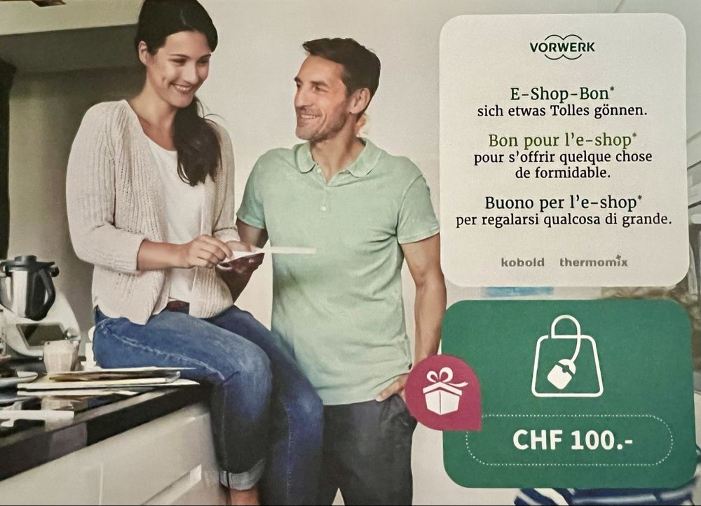 Vorwerk E-Shop-Bon 100.- (Neu und originalverpackt) in Luzern für CHF 49 – mit Lieferung auf ...