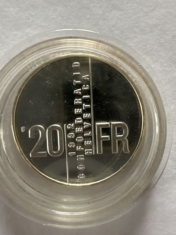 20 FR Gerhard Kurz 1992 SonderMünze selten (Neu (gemäss Beschreibung)) in Bern für CHF 21 – mit ...