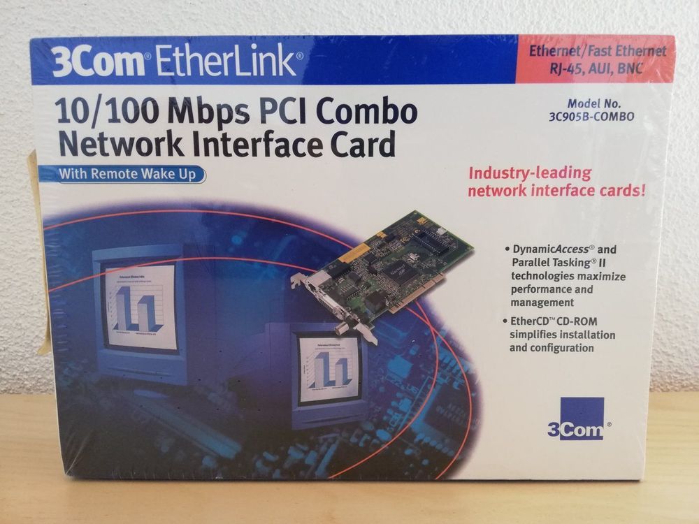 3Com Fast EtherLink XL PCI 3C905B-COMBO - Originalverpackung (Neu und originalverpackt) in Worb ...