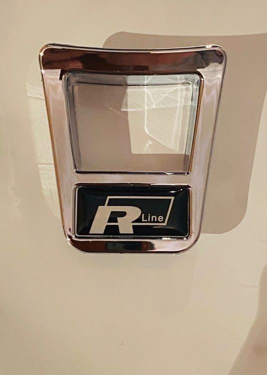 VW R Line Lenkrad Emblem, Logo in chrom, schwarz Neu (Neu und ...