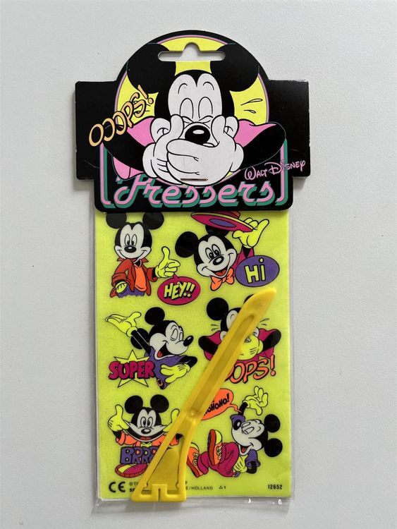 Vintage Neon Mickey Pressers 80/90's - Disney - Rubbelbilder | Acheter ...