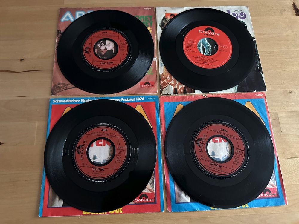 ABBA rare Singles 1974 ink D- Version Waterloo + Österreich (Gebraucht ...