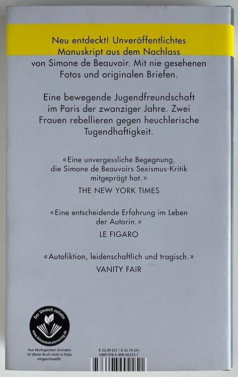Die Unzertrennlichen – Simone de Beauvoir – Roman – Top (Neu (gemäss ...