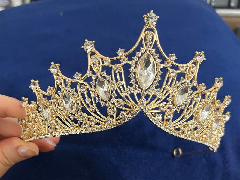 Goldene Krone mit Strass - für Hochzeit oder Fasnacht (Neu (gemäss ...