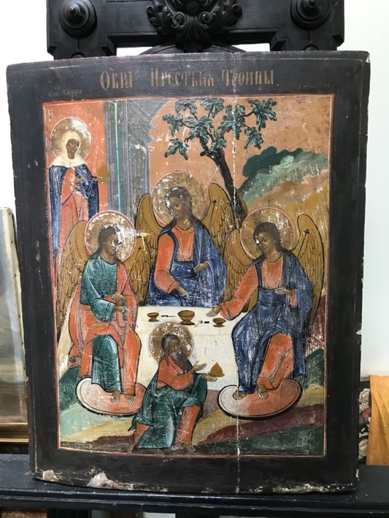 Russische Ikone der heiligen Dreifaltigkeit mit Gutachten (Gebraucht) in Wolfhalden für CHF 1450 ...