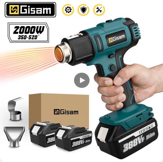 Kabellose Heissluftpistole 2000W kompatibel Makita Akku 18V | Kaufen auf Ricardo