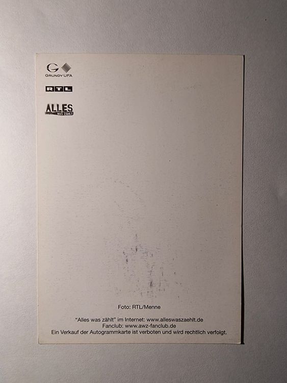 Juliette Menke Originalautogramm | Kaufen auf Ricardo