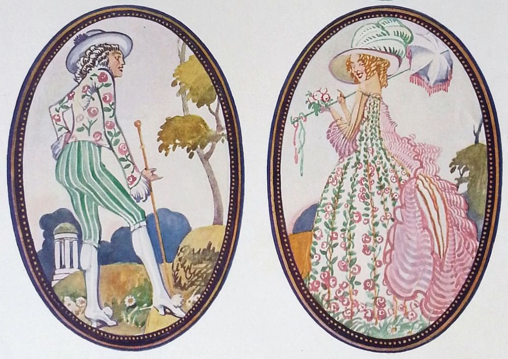 Farbtafel Motive galantes Jahrhundert, Paul Segieth, um 1900 (Gebraucht ...