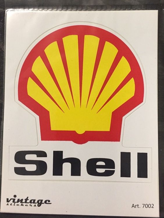Shell Vintage Aufkleber 9.5x8.5cm (Art. 7002) (Neu und originalverpackt ...