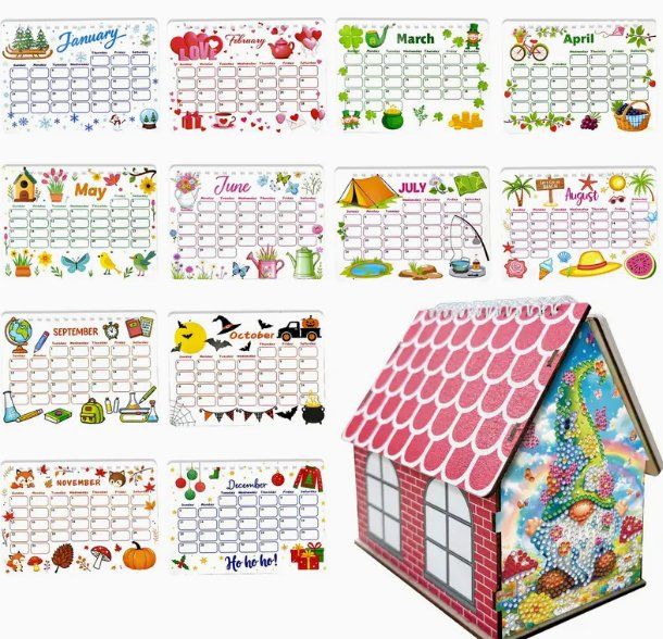 Diamond Painting Kalender Haus 2026 Wichtel-11-Jahr-1125 (Neu und ...