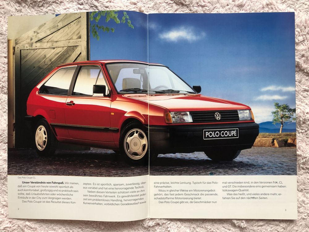 Prospekt Volkswagen VW Polo 86C; Fox, Coupe,GT; 1993;+Preise (Gebraucht ...