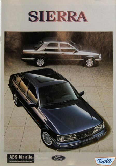 NEUWAGEN PROSPEKT - FORD SIERRA GHIA / CL / CLX / XR - 1991 (Gebraucht) in Unterägeri für CHF 5 ...