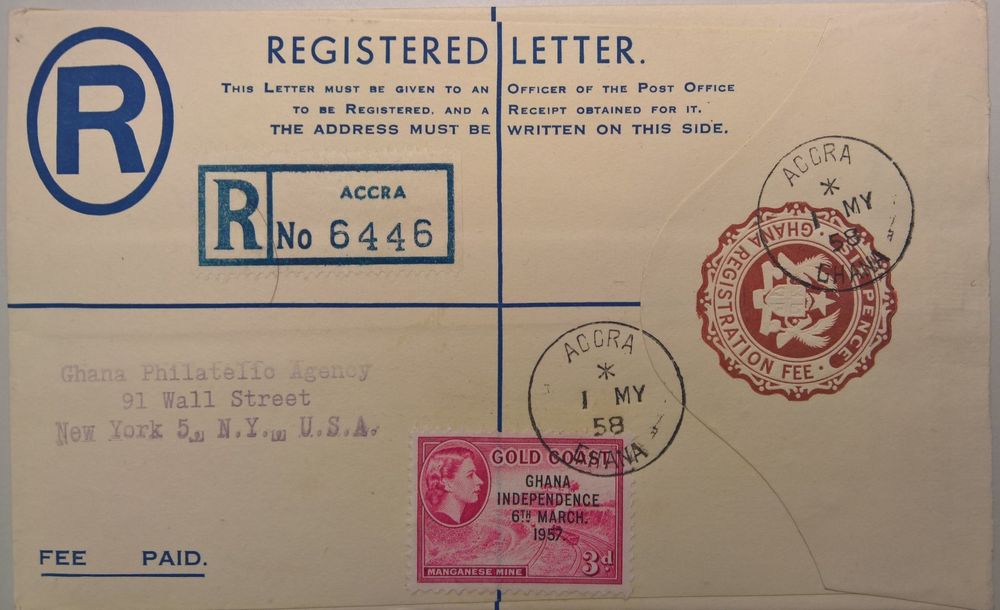 Registered Letter Ghana frankiert (Gebraucht) in Lohn-Ammannsegg für ...