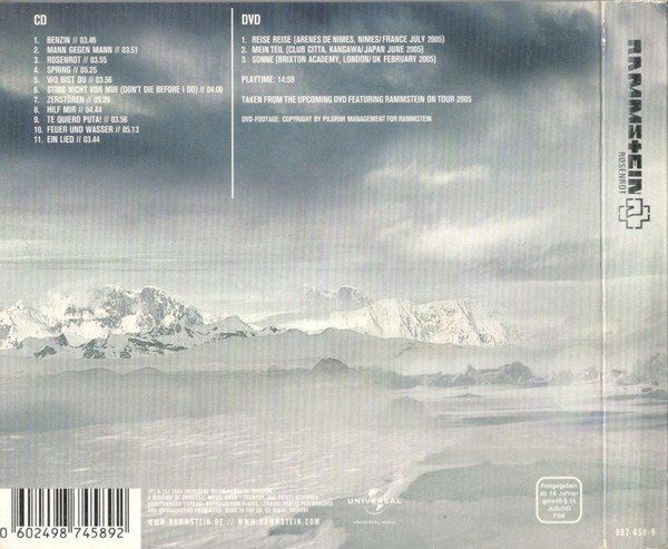 CD&DVD/ RAMMSTEIN : ROSENROT (2005) CD&DVD DIGIPAK (Gebraucht) in ...