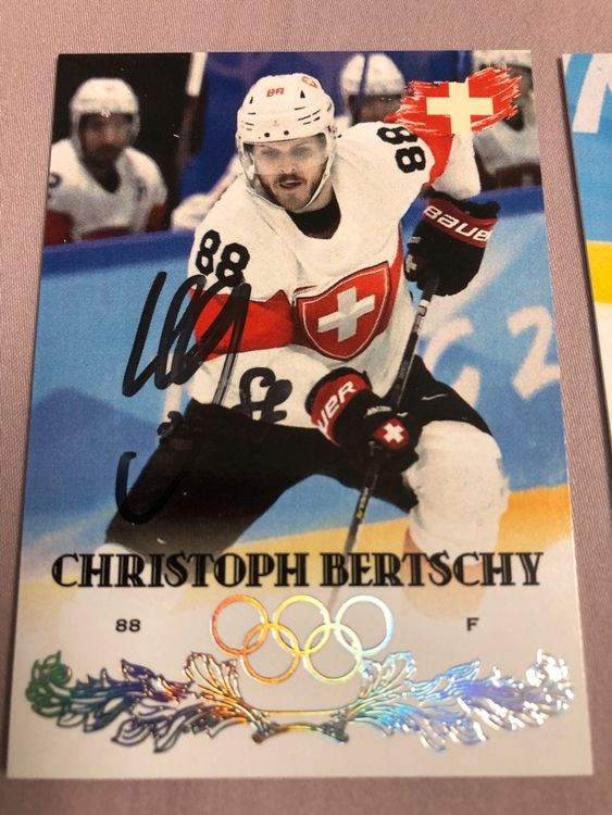 Bertschy Fribourg Gotteron SCB Lausanne Hockey Card signiert (Gebraucht ...
