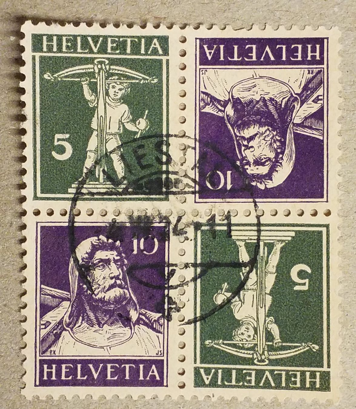 MA437) K26y, Kehrdruck 4-Block Zentrischer ⊙ LIESTAL Kt. 120 (Neu ...