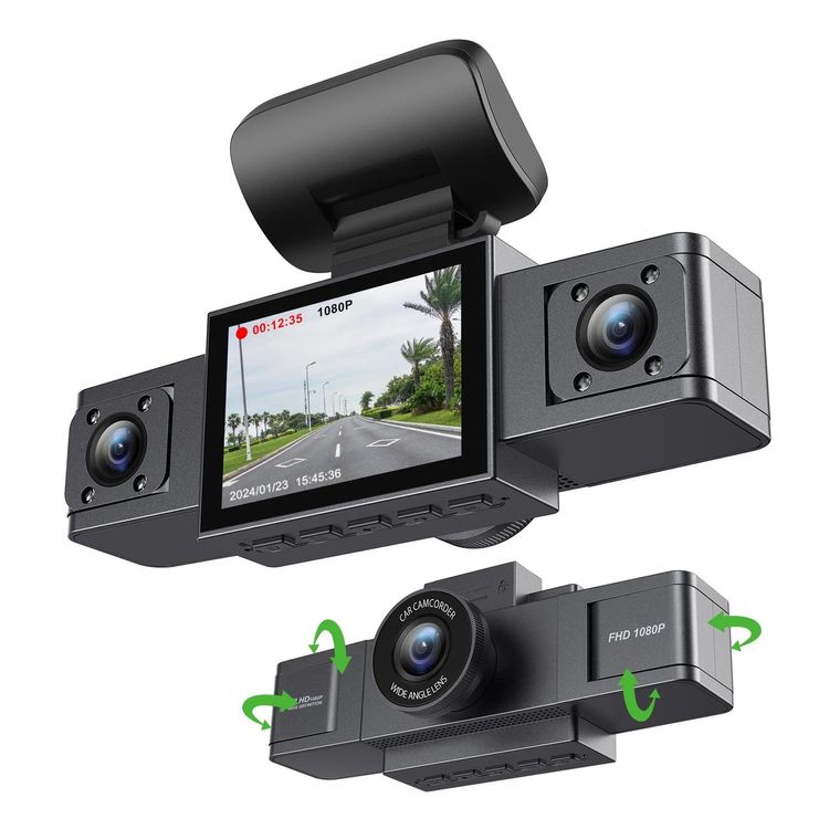 🇫🇷 3-Kanal-Dashcam-Videorecorder mit rückseitigem DVR (Neu und originalverpackt) in Genève für ...