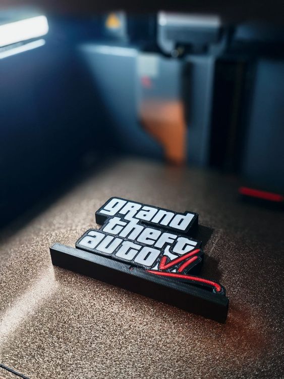 Grand Theft Auto VI (GTA 6) Logo / Schriftzug 3D-gedruckt (Neu und ...