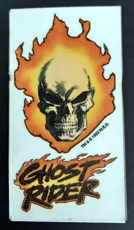 1992 GHOST RIDER MARVEL GROUP PROMO STICKER VENDING MACHINE (Neu ...
