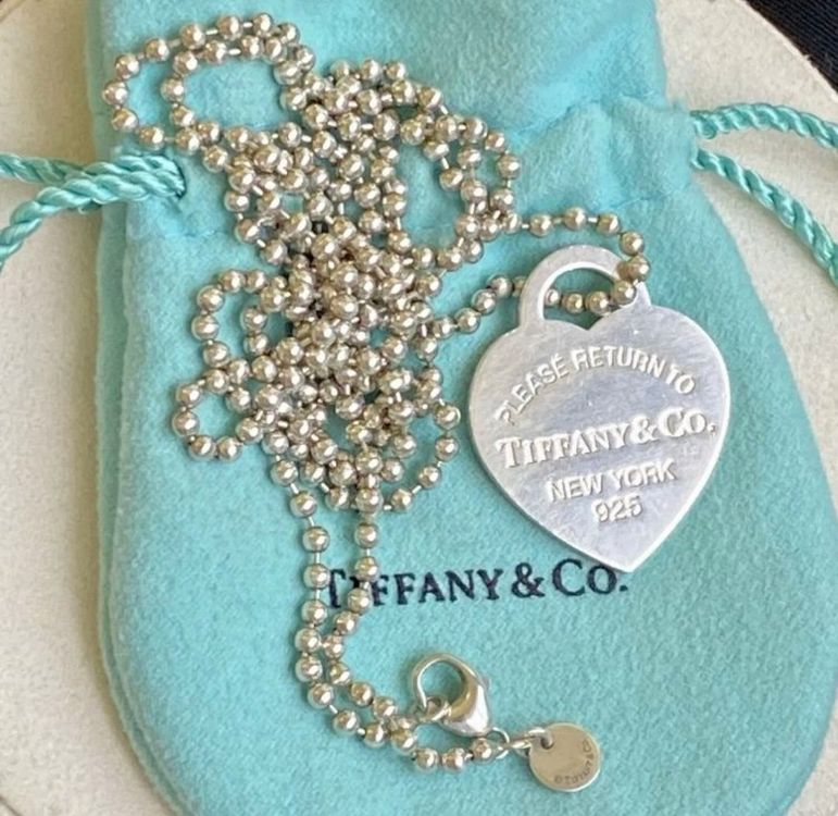 Kette Tiffany & Co. Silber 925 mit Herzanhänger (Gebraucht) in ...