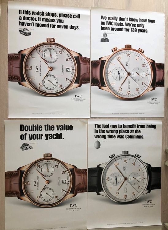 10x grosse IWC POSTER 70 x 50cm (Gebraucht) in Steckborn für CHF 65 ...