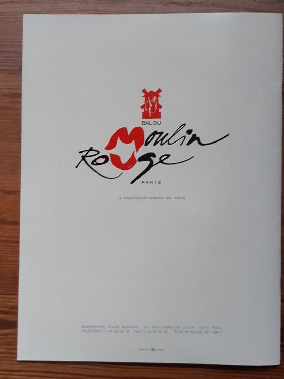 Moulin Rouge Jubiläumsprogramm La Revue du centenaire 1989 (Gebraucht ...