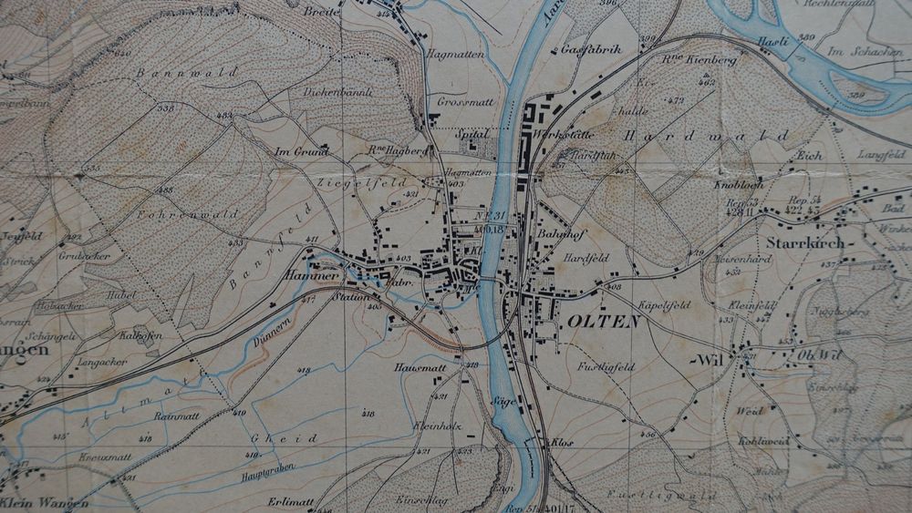 Landkarte Olten, 1884 (Gebraucht) in Zürich für CHF 59 – mit Lieferung ...