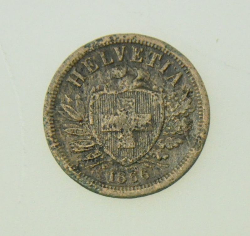 Schweiz 2 Rappen 1866 B Wappen (Gebraucht) in Wettingen für CHF 8 – mit Lieferung auf Ricardo kaufen