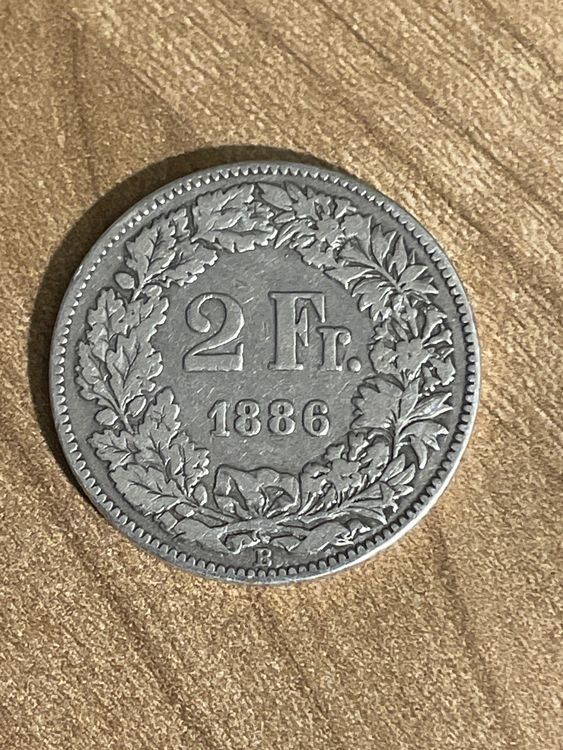 2 Franken Schweiz Silber 1886 | Kaufen auf Ricardo