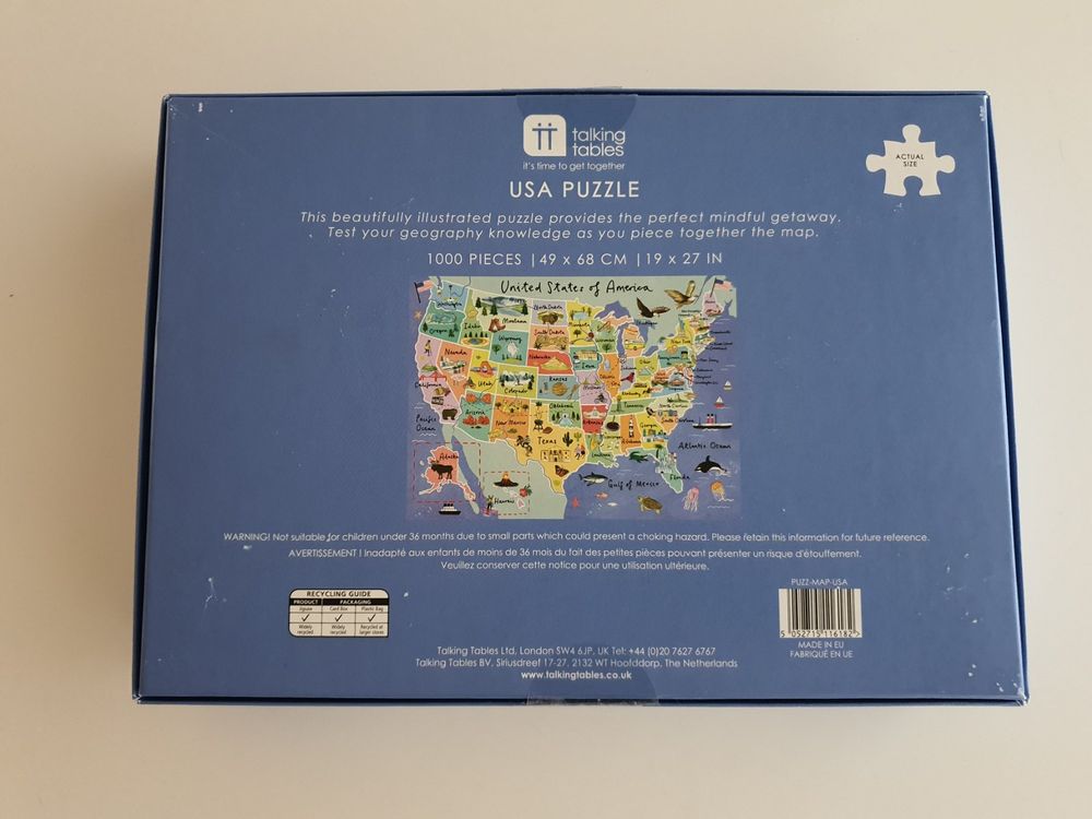 Talking Tables USA Map Puzzle 1000 (Gebraucht) in Cama für CHF 15 – mit ...