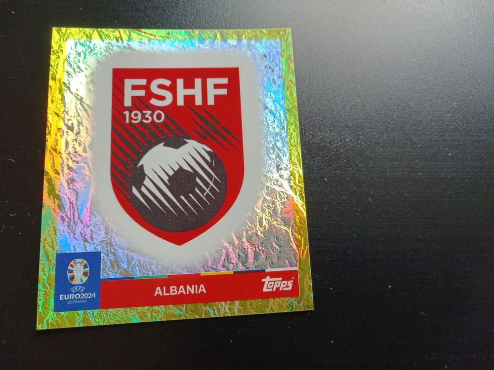 EM TOPPS 2024 Sticker Albanien Wappen vergoldet ALB 1 | Kaufen auf Ricardo