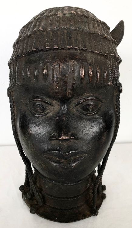 XXL seltener alter Benin Bronze Kopf H 30 cm Kg 3,7 | Kaufen auf Ricardo