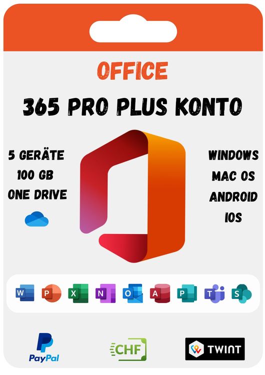 Microsoft Office 365 Professional Plus Konto (Gebraucht) in Aarau für CHF 9 – mit Lieferung auf ...