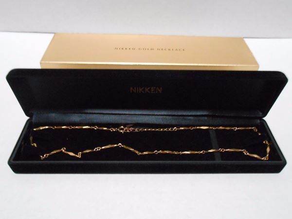 NIKKEN DIAMOND-CUT GOLD PLATED NECKLACE (Neu (gemäss Beschreibung)) in ...