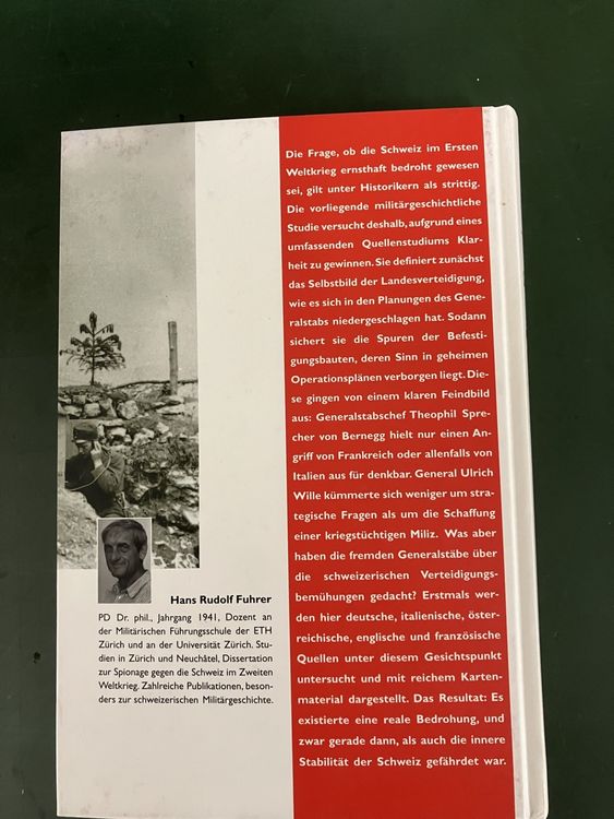 Die schweizer Armee im 1. Weltkrieg Hans Rudolf Fuhrer | Kaufen auf Ricardo