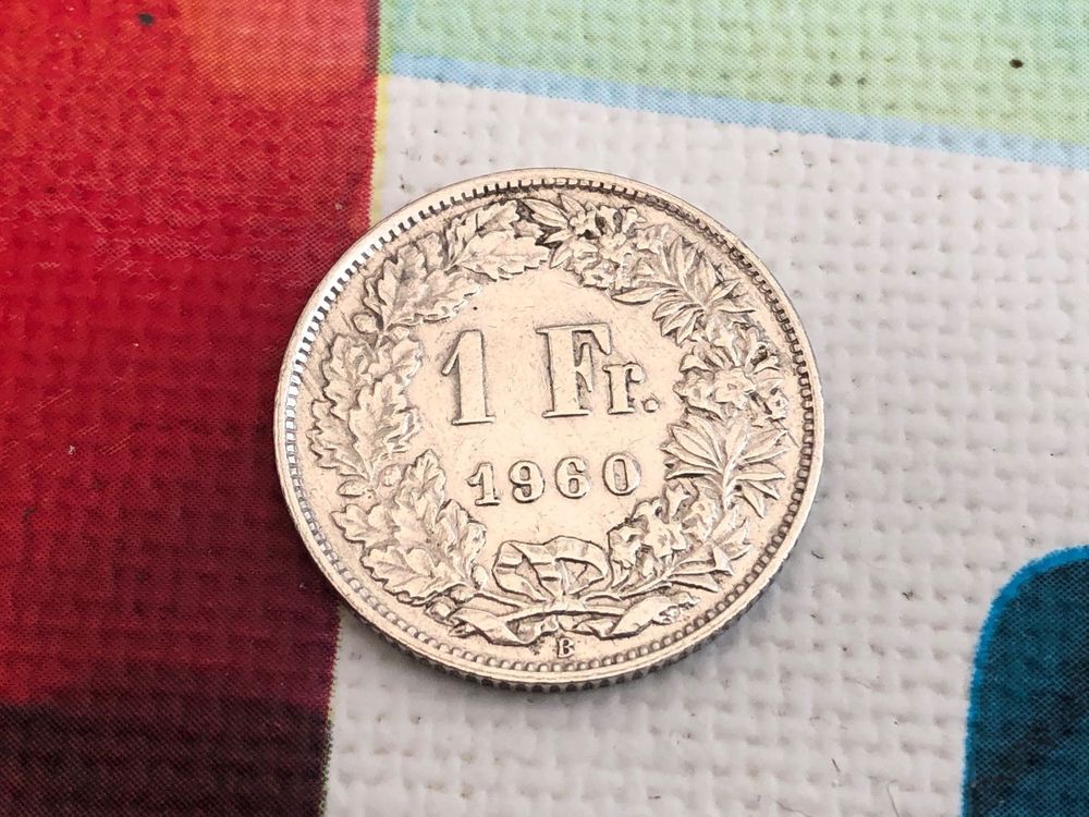 Schweiz 1 Franken 1960 Silber Rar (Gebraucht) in Flumenthal für CHF 3.2 – mit Lieferung auf ...