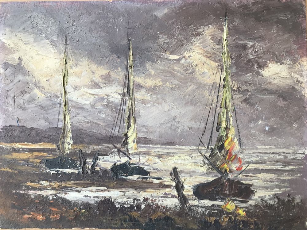 Ölgemälde Schiffe auf See (Gebraucht) in Wolfhalden für CHF 120 – mit Lieferung auf Ricardo kaufen