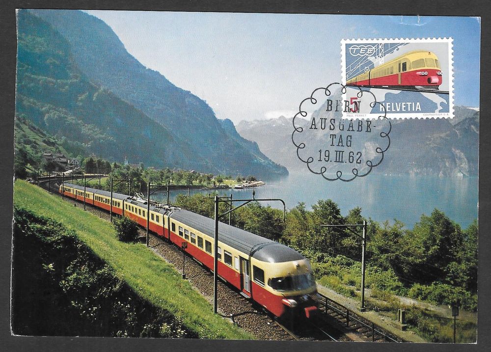 Maximumkarte Nr. 385 Schweizer TEE Zug ET 19.3.1962 | Kaufen auf Ricardo