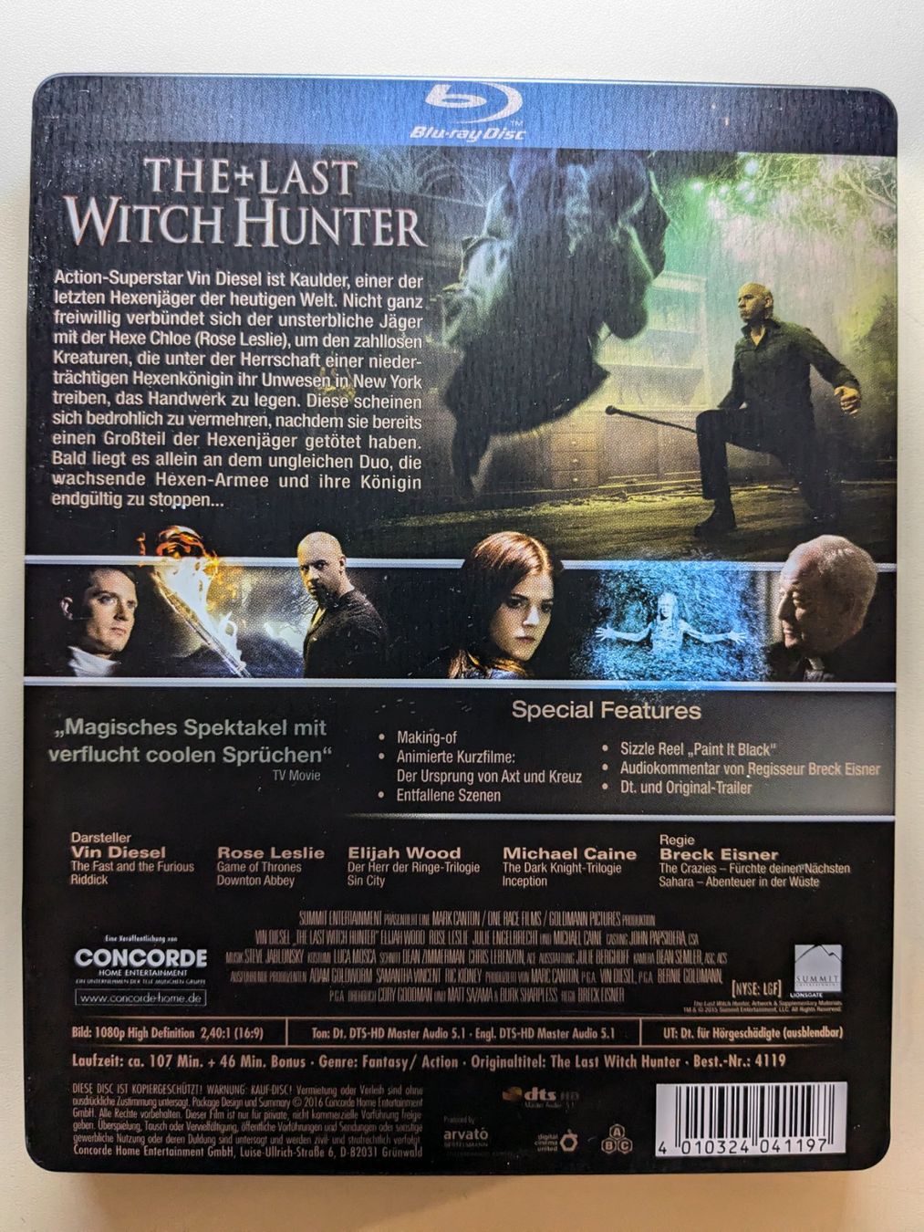 "The Last Witch Hunter" mit Vin Diesel [Steelbook/Blu-ray] (Gebraucht ...