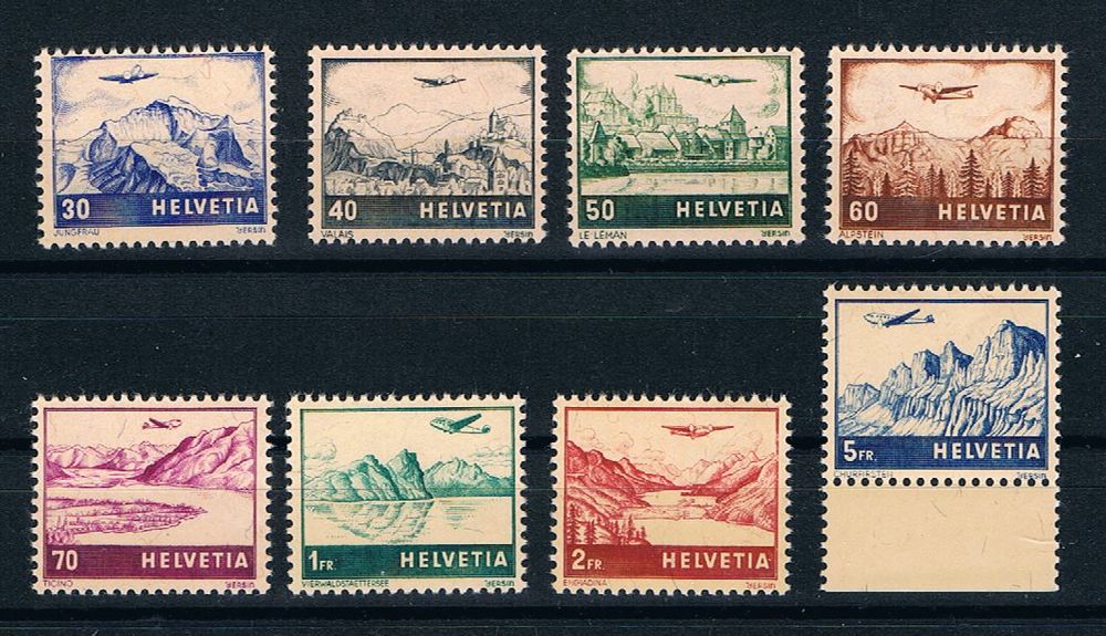 Flugpost Landschaften und Flugzeuge 1941 F27-F34+F29.DD!!! (Gebraucht) in Seedorf für CHF 11 ...