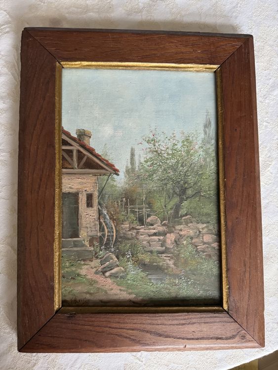 Antikes Ölgemälde Mühle am Bach signiert gerahmt 👍 (Gebraucht) in Wallisellen für CHF 59 – mit ...